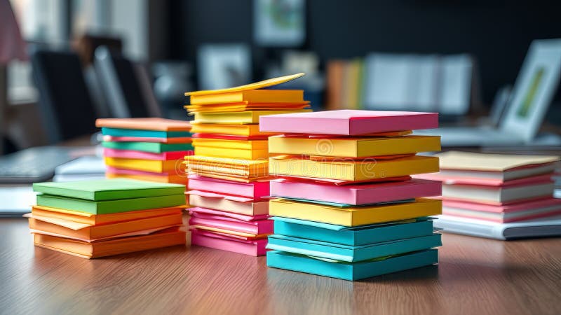 Brighten Your Workspace Colorful Postit Notes for Creative Planning and ...