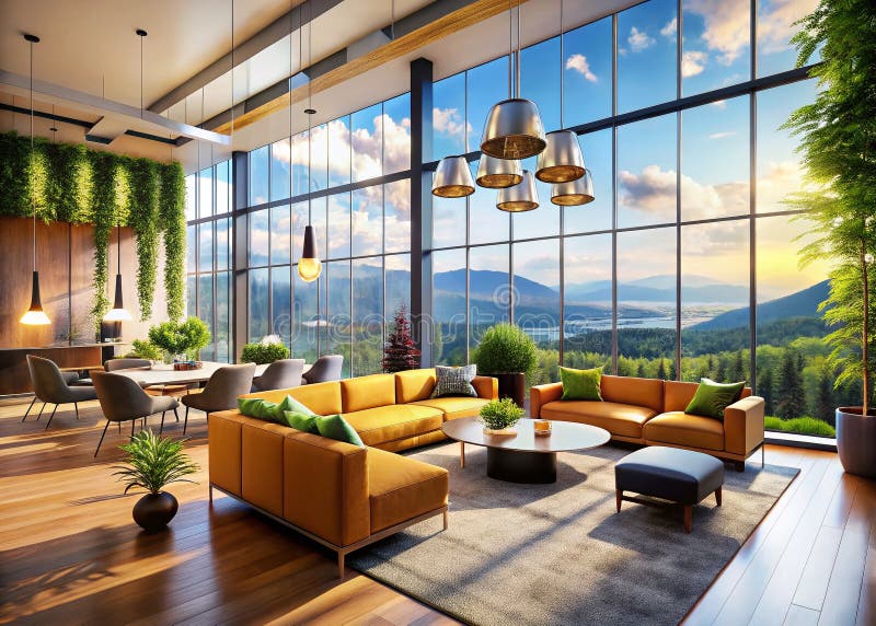 Brighten Your Workspace Modern Office Design with Panoramic Views and ...