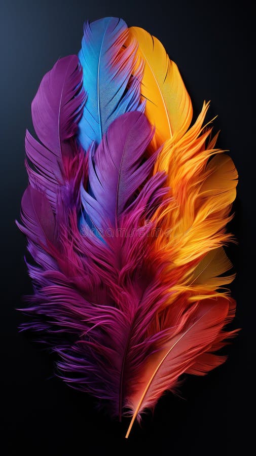 Brightl Multi-colored Feathers Stock Illustration - Illustration of ...