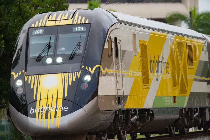 Brightline High Speed Train Departing Fort Lauderdale FL Editorial ...