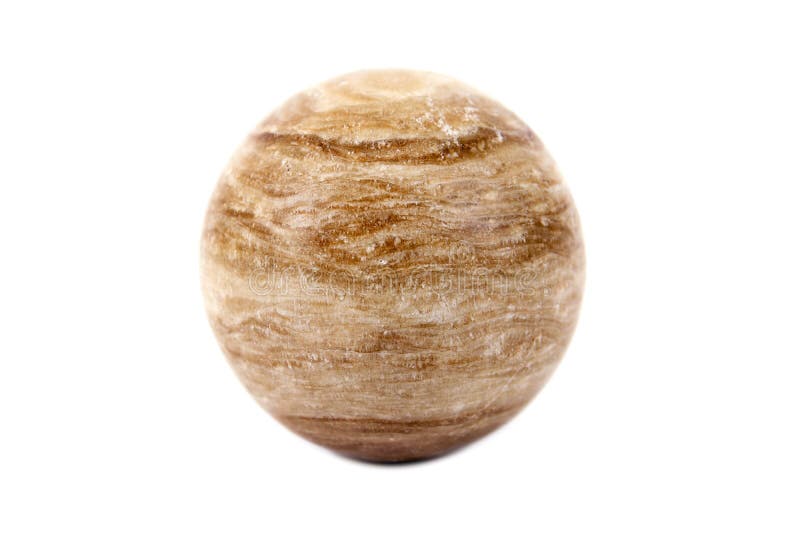 Brightly Brown Color Marble Ball Isolated on White Background. Marble ...