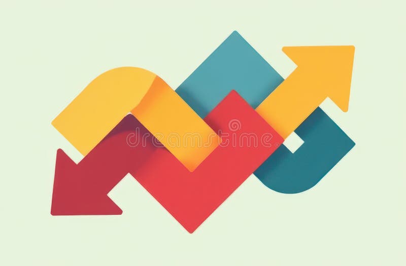 Colorful Arrows Depicting a Dynamic Flow of Information and Progress ...