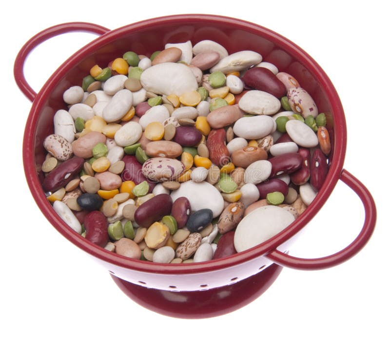 Brightly Colored Beans in a Colander Stock Photo - Image of kidney ...