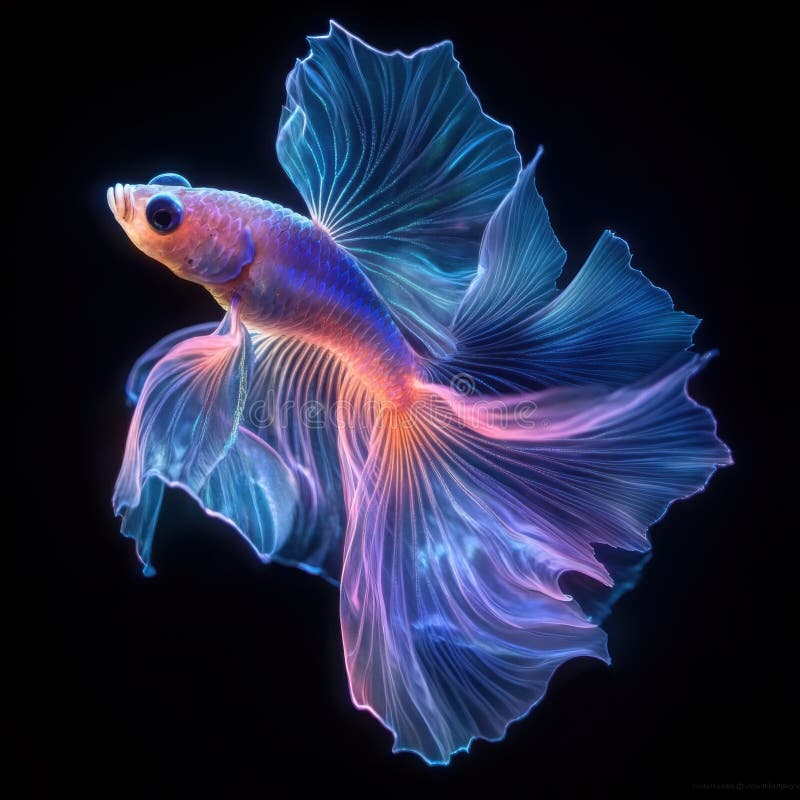 Colorful Betta Fish Flowing Fins Bright Patterns Stock Photos - Free ...