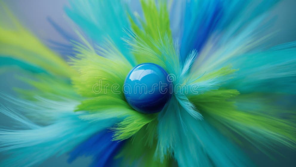 Brightly Colored Blurry Background with a Blurry Image of a Blue and ...