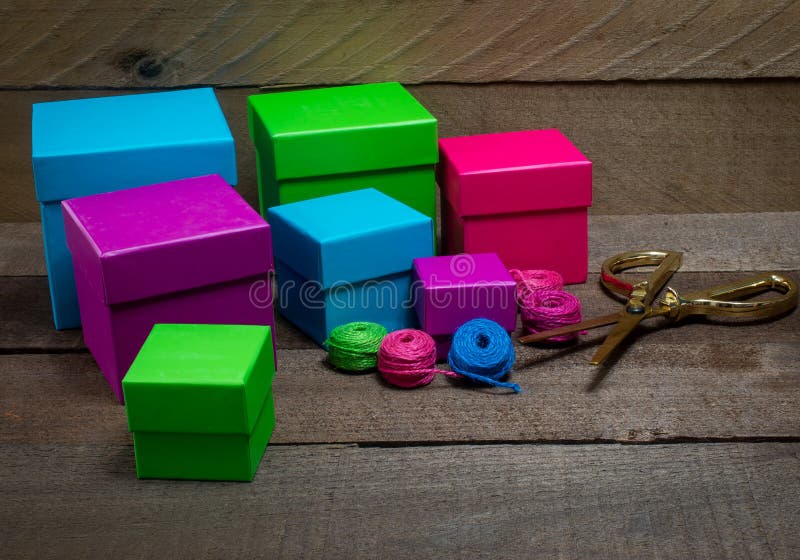 Bright packages stock photo. Image of gift, spool, birthday - 207889678