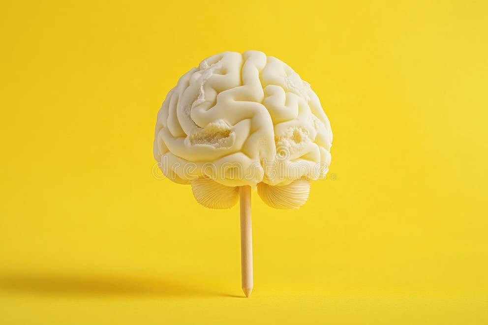 Brightly Colored Brain Candy on Yellow Background Stock Illustration ...