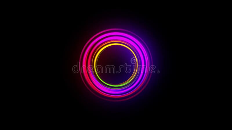 Brightly Colored Circle Rotates Counterclockwise Stock Footage - Video ...