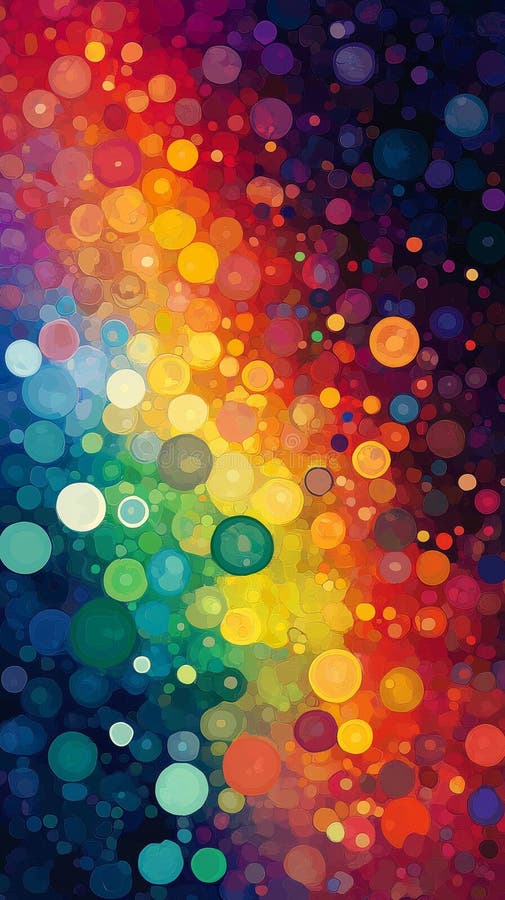 Colorful Abstract Background with Vibrant Circles and Glowing Orbs in a ...