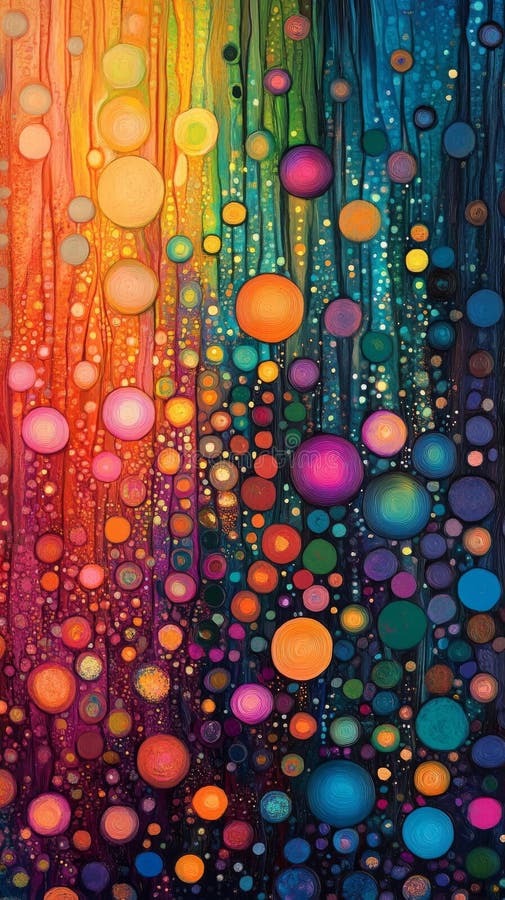Colorful Abstract Background with Vibrant Circles and Glowing Orbs in a ...