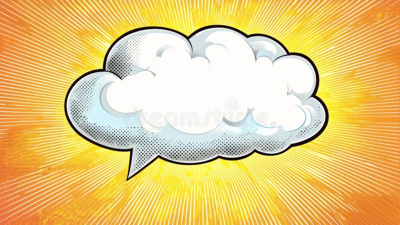 Brightly Colored Comic Book Setting with a Speech Bubble and Stars ...