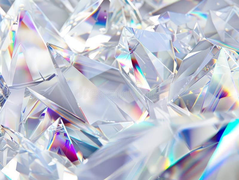 Brightly Colored Crystals Showcased in Prismatic Crystal Cluster ...