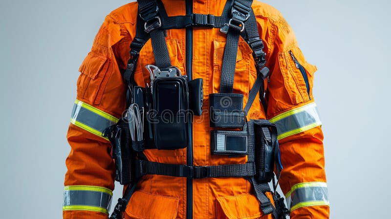 Brightly Colored EMS Paramedic Uniform Features Reflective Strips and ...