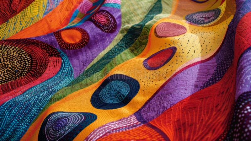 The Brightly Colored Fabric is a Feast for the Eyes Drawing in ...