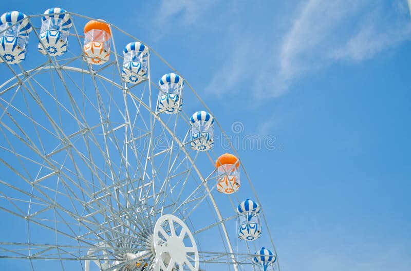 Brightly Colored Ferris Wheel Stock Image - Image of activity, park ...