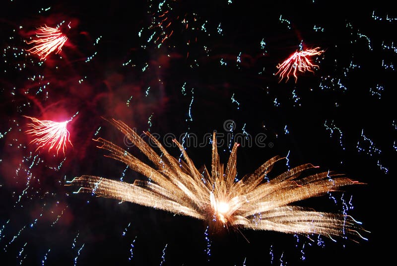 A Group of Different Fireworks Going Off in the Sky on the Fourth of ...