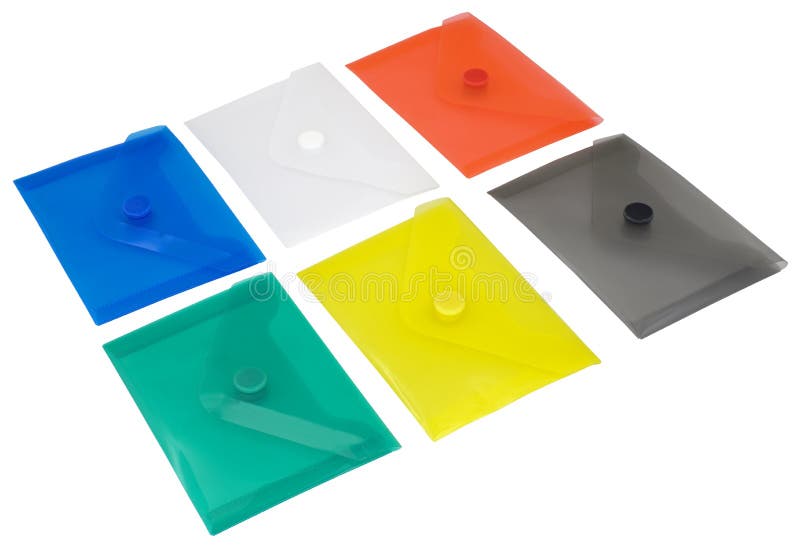 Brightly Colored Folders Isolated Stock Photo - Image of multicolored ...