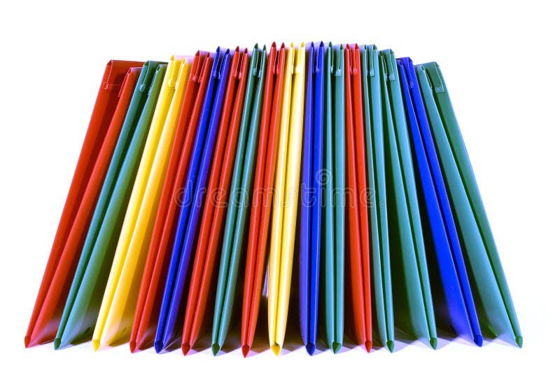 Brightly Colored Folders Stacked Stock Photo - Image of accessories ...