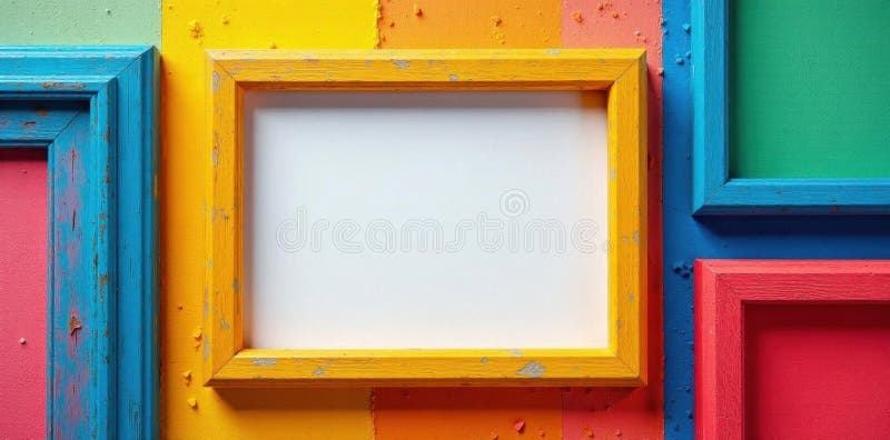 Brightly Colored Frames Showcasing Various Textures, Wood, Photography ...