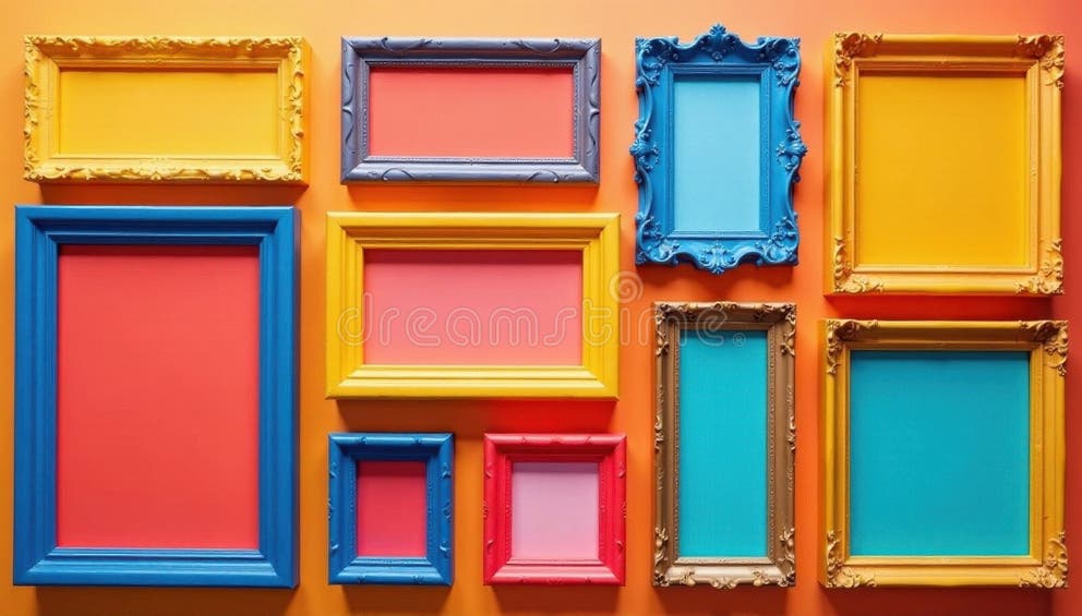 Brightly Colored Frames, Various Shapes and Sizes, Plastic, Vibrant ...
