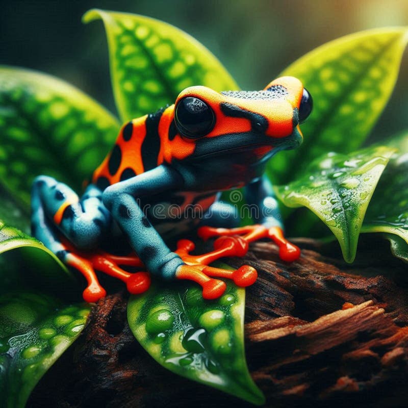 Brightly Colored Frog in Nature Stock Photo - Image of jungle, arrow ...