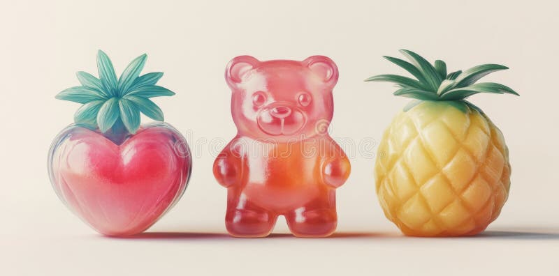 Brightly Colored Gummy Candies Shaped Creatively for a Joyful Snack ...
