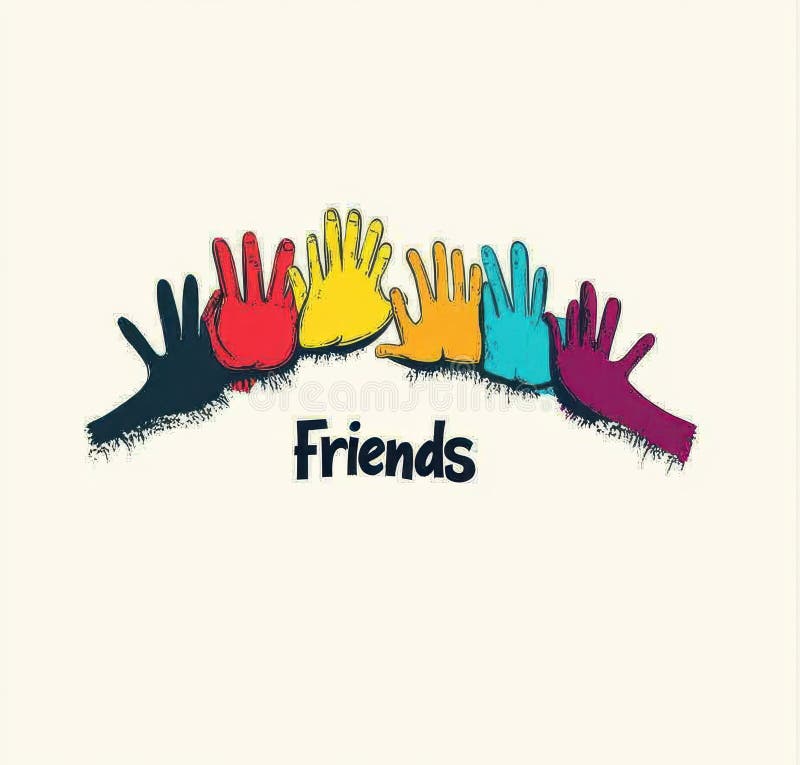 Brightly Colored Hands Representing Friendship Stock Photo - Image of ...