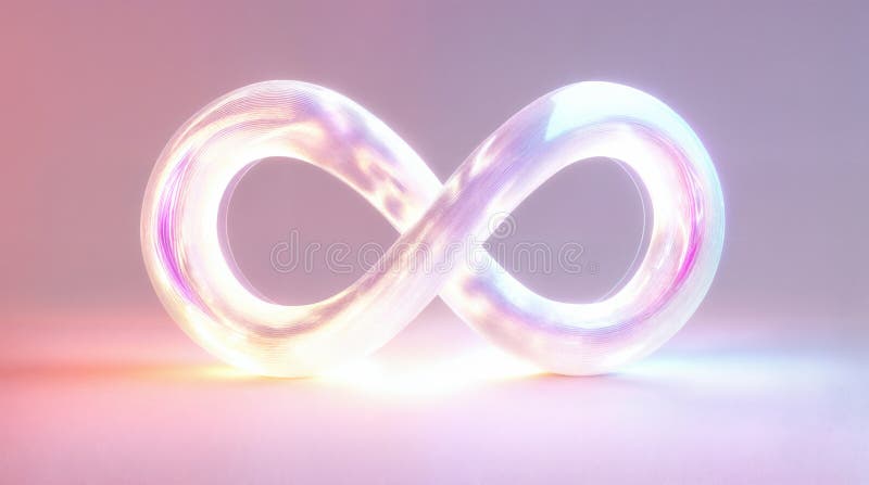 A Brightly Colored, Illuminated Infinity Symbol Stock Illustration ...