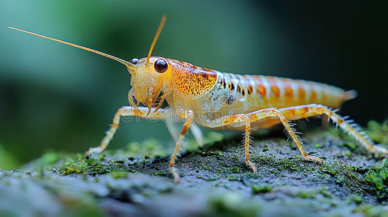 Colorful Insect on a Mossy Surface during Daylight Stock Image - Image ...