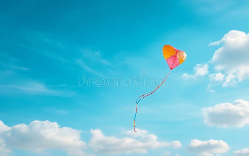 Red Kite Soaring with Wings Outstretched Against a Cloudy Sky. Stock ...