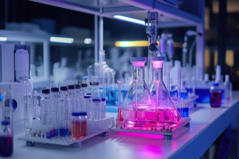 Brightly Colored Chemicals Scientific Glassware Stock Photos - Free ...