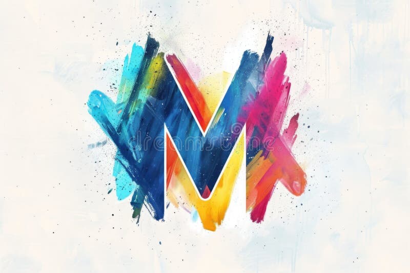 Brightly Colored Letter M for Creative Projects Stock Photo - Image of ...
