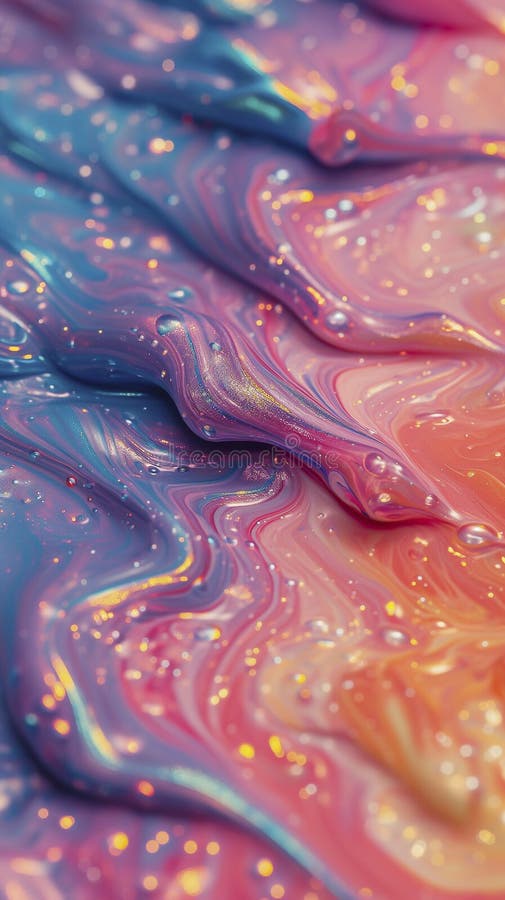 Brightly Colored Liquid Pouring on a Surface of a Colorful Surface ...