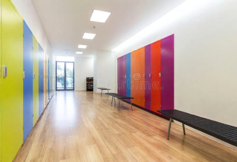 Vibrant Interior of a Modern Locker Stock Photo - Image of design ...
