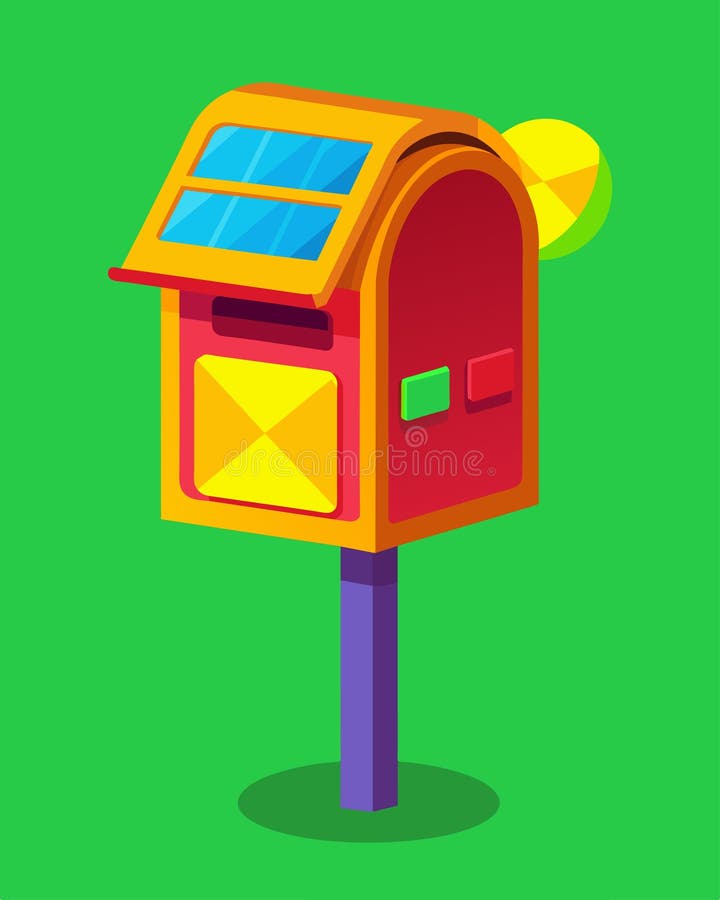 A Brightly Colored Mailbox with a Solarpowered Light Inside Adding a ...
