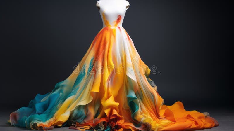 Vibrant Spectrum Colors: a Stunning Dress Made with Digital Art ...