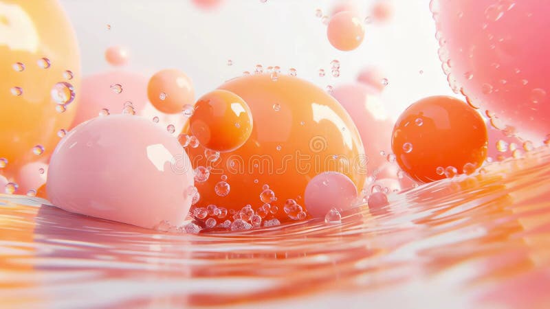 Colorful Orbs Create a Mesmerizing Display in Shimmering Water during a ...