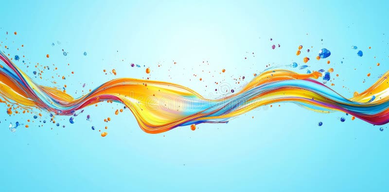 Brightly Colored Paint Splashes Produce a Vivid Visual Show Against a ...