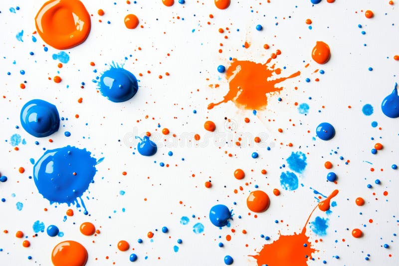 Brightly Colored Paint Splatters Create a Dynamic Abstract Design on a ...
