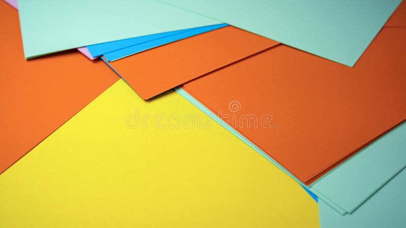 Brightly Colored Paper Stacked in a Creative Display for Crafting Stock ...
