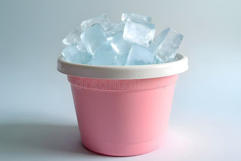 Brightly Colored Plastic Ice Bucket Stock Illustration - Illustration ...