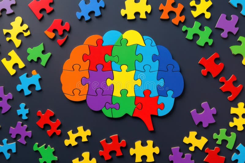 Brightly Colored Puzzles in the Background Create an Atmosphere of Fun ...