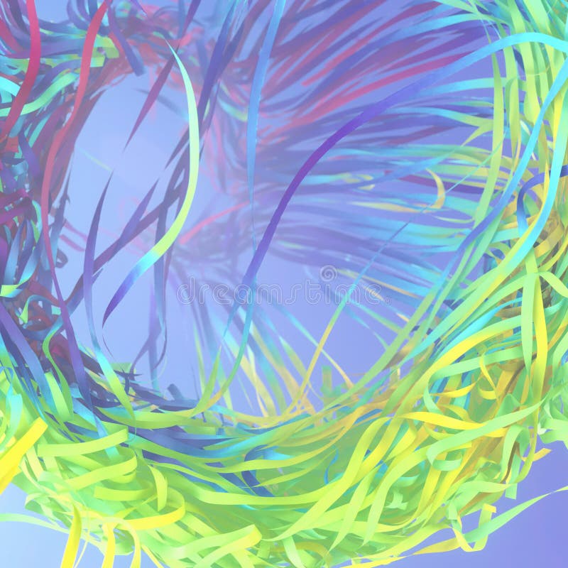 Brightly Colored Ribbons Dance and Twirl in a Mesmerizing Composition ...