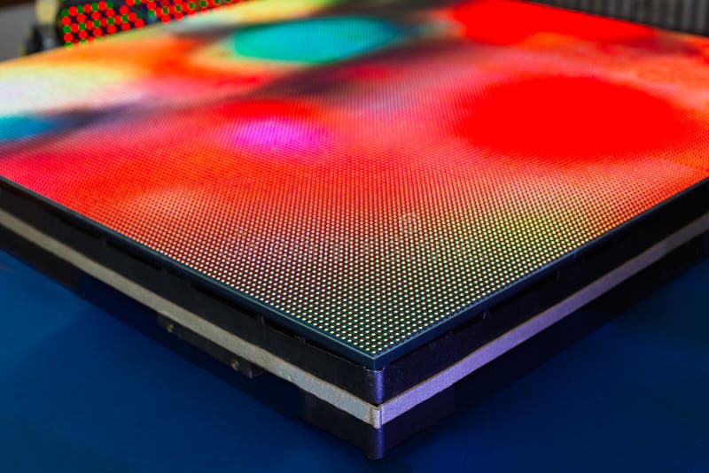 Brightly Colored Side of the Module of LED Screen Stock Photo - Image ...