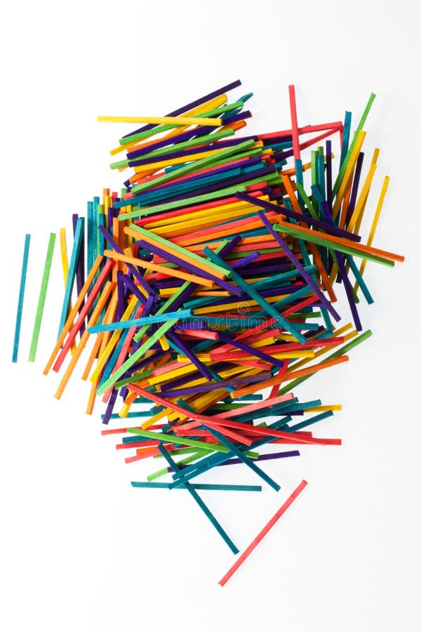 Brightly colored sticks stock image. Image of wooden - 19629867