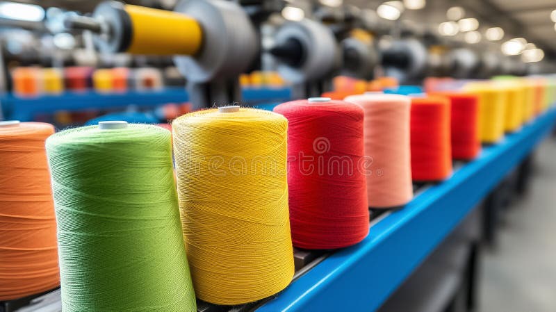 Brightly Colored Threads Fill the Workshop, Highlighting the Variety of ...
