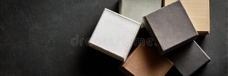 Modern Tile Grout Packaging Showcases Various Colors on a Dark ...
