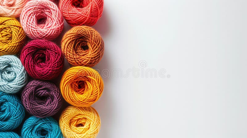 Brightly Colored Yarn Rolls are Neatly Organized in a Grid Format, Offering Ample Space for ...
