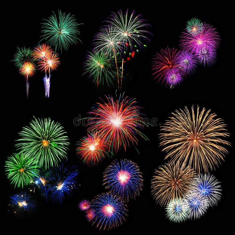Brightly Colorful Fireworks Stock Image - Image of magic, large: 22552277