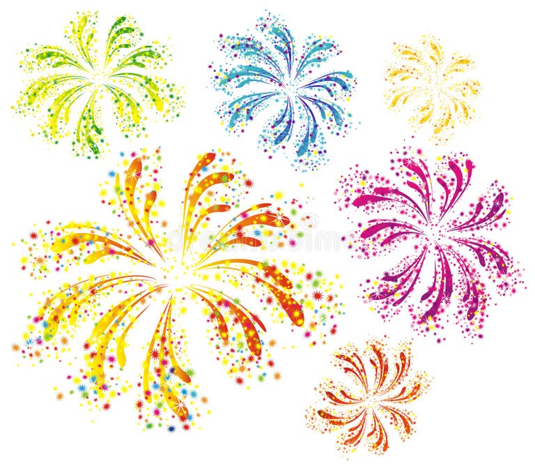 Colorful Fireworks Stock Illustrations – 113,834 Colorful Fireworks ...